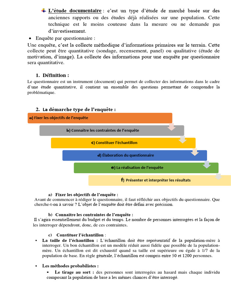 Guide complet sur l'enquête par questionnaire | PDF