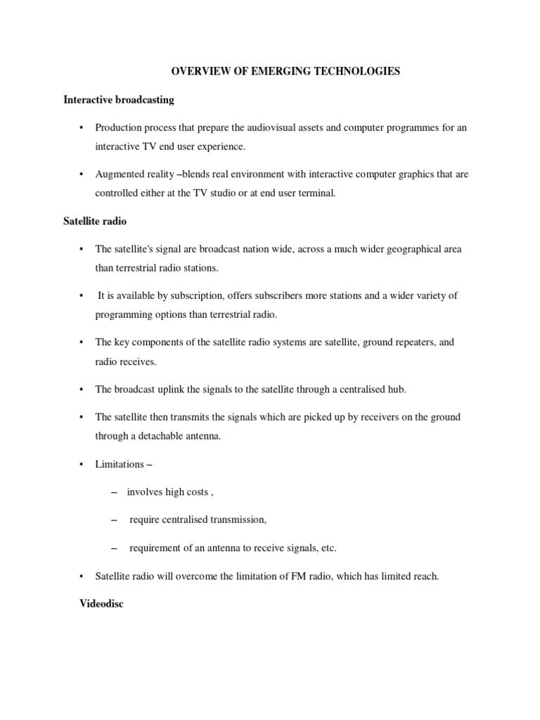 Overview of Emerging Technologies | PDF | 3 G | 4 G