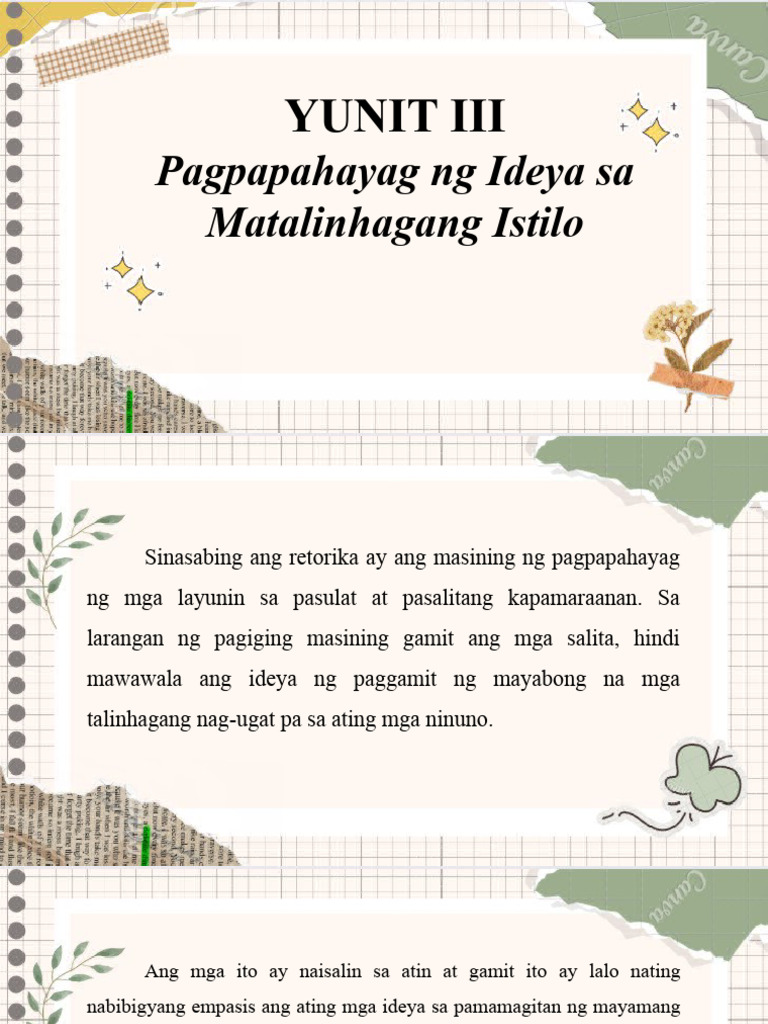 II. Matalinhagang Istilo | PDF