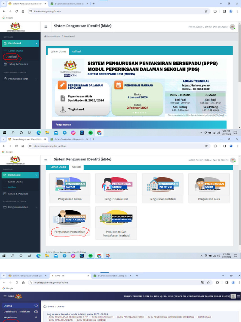 Tatacara Nyah Aktif Nama Murid Yang Bertindih. | PDF