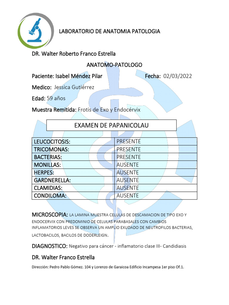 Examenes de papanicolau | PDF
