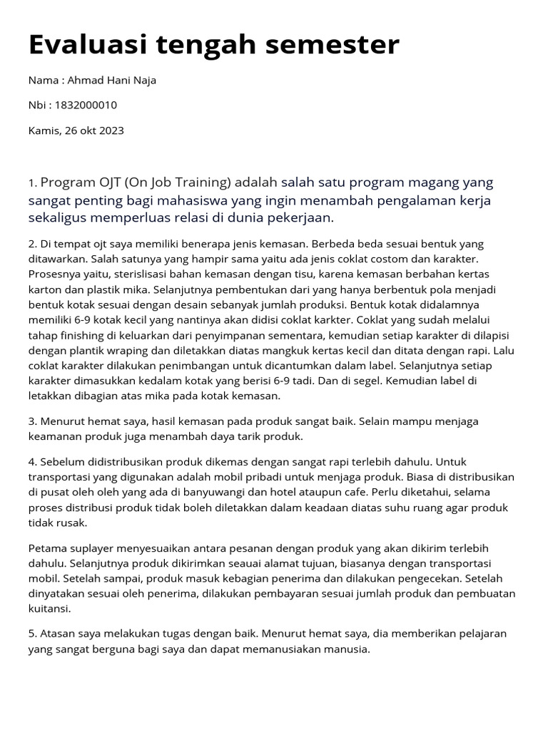 CV Ahmad Hani Naja | PDF