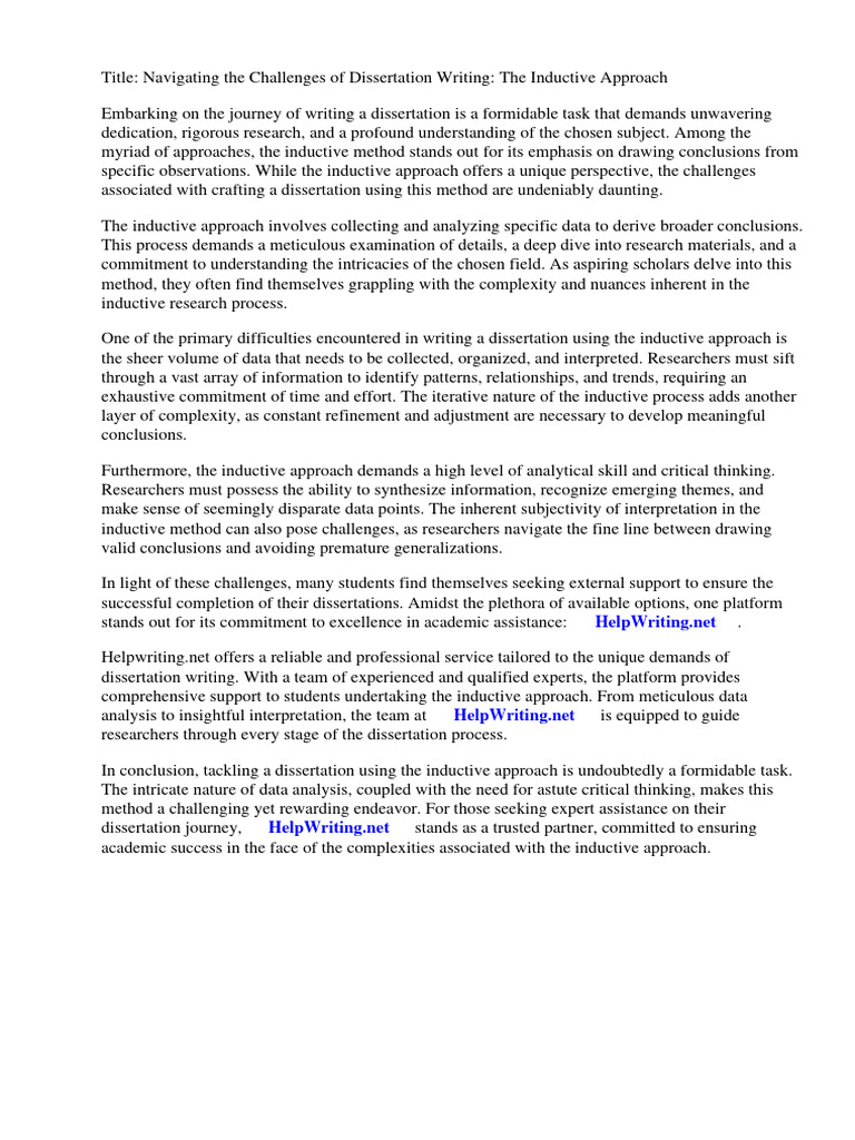 Dissertation Inductive Approach | PDF | Inductive Reasoning | Quantitative Research