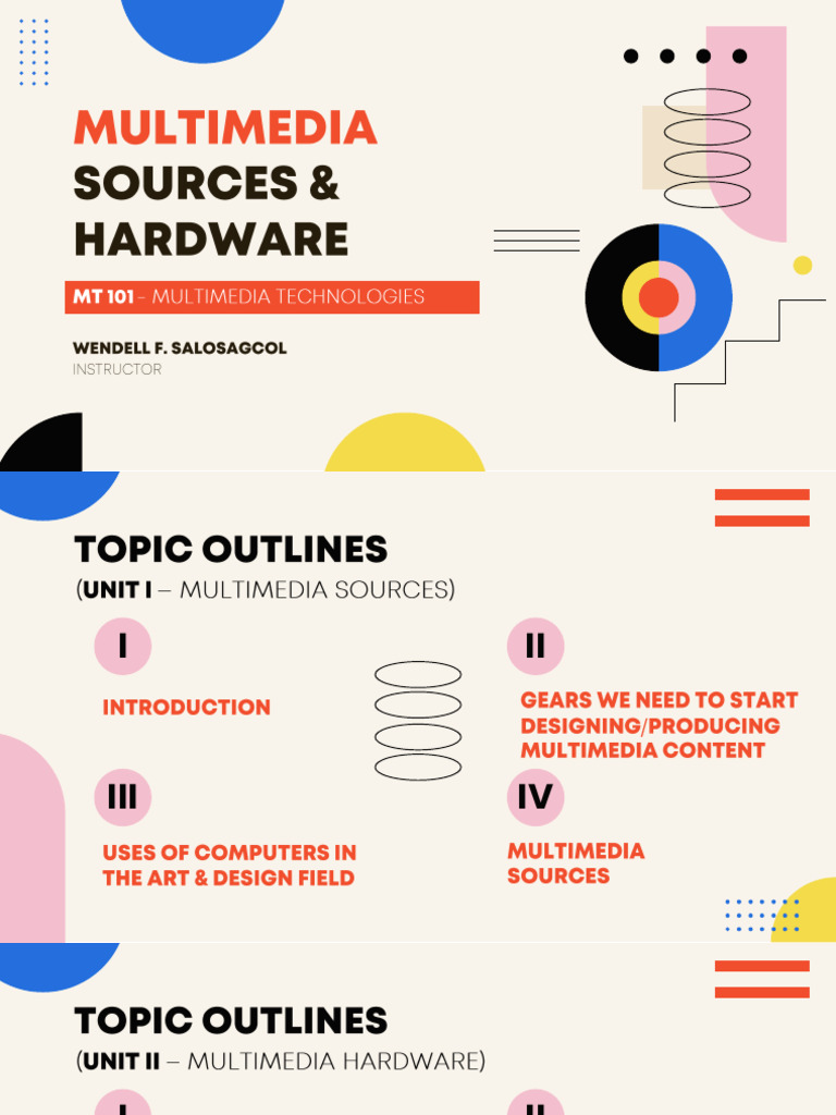 MT 101 - Topic 2 (Multimedia Sources and Hardware) | PDF | Negocios ...
