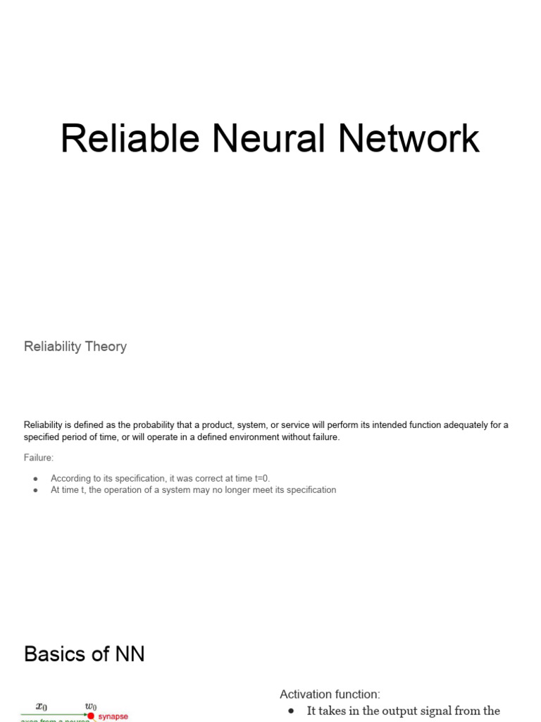 Reliable Neural Network Activation | PDF | Artificial Neural Network | Theoretical Computer Science