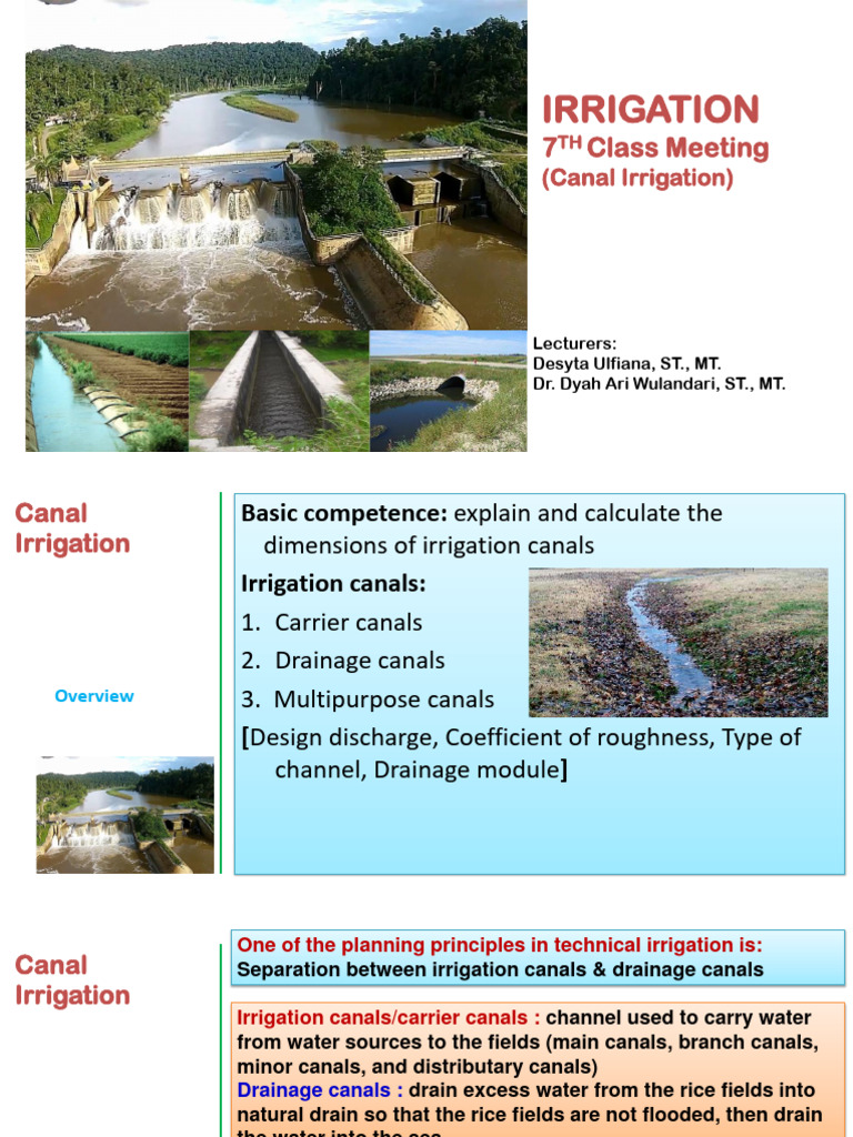Irrigation TM 7 - Canal Irrigation | PDF | Irrigation | Canal