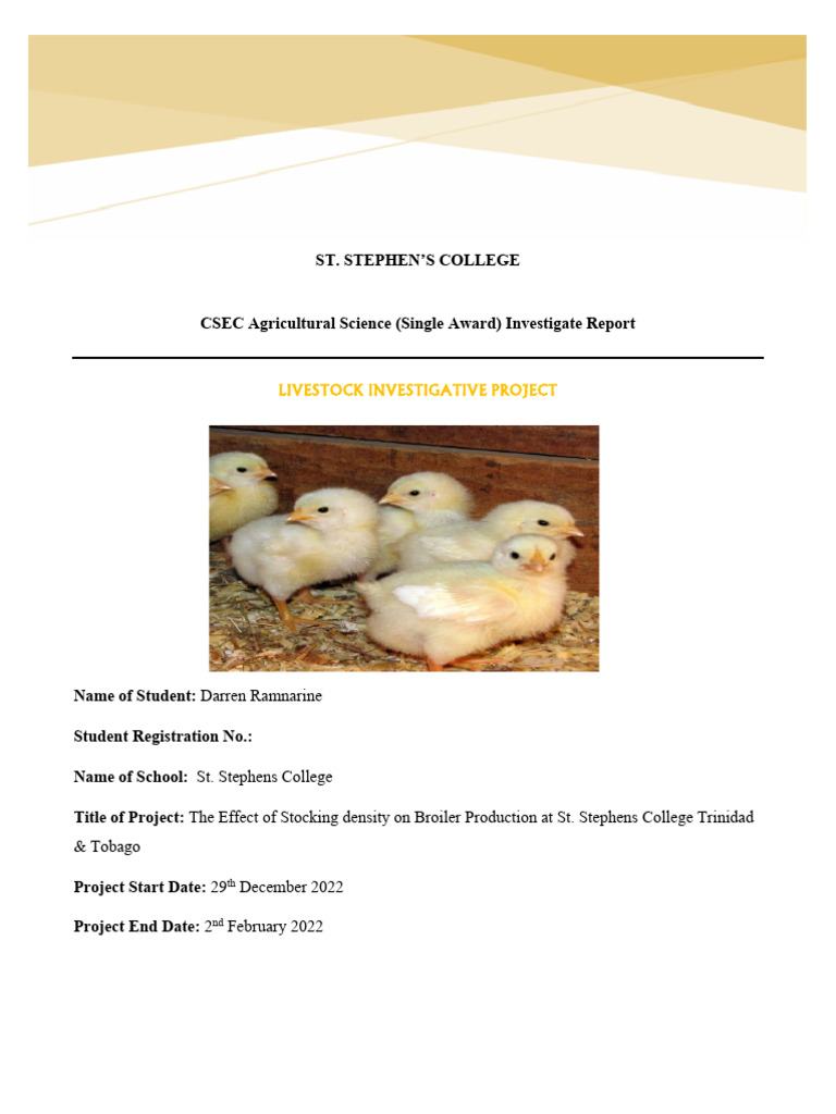 Broiler Production S.B.a - Agricultural Science | Download Free PDF ...