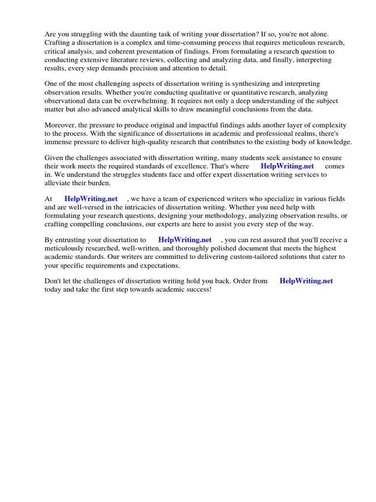 Dissertation Observation Results | PDF | Thesis | Methodology