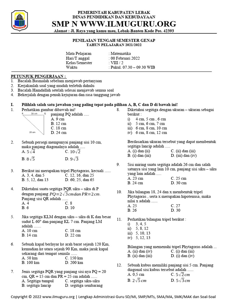 PTS Ii MTK Viii | PDF
