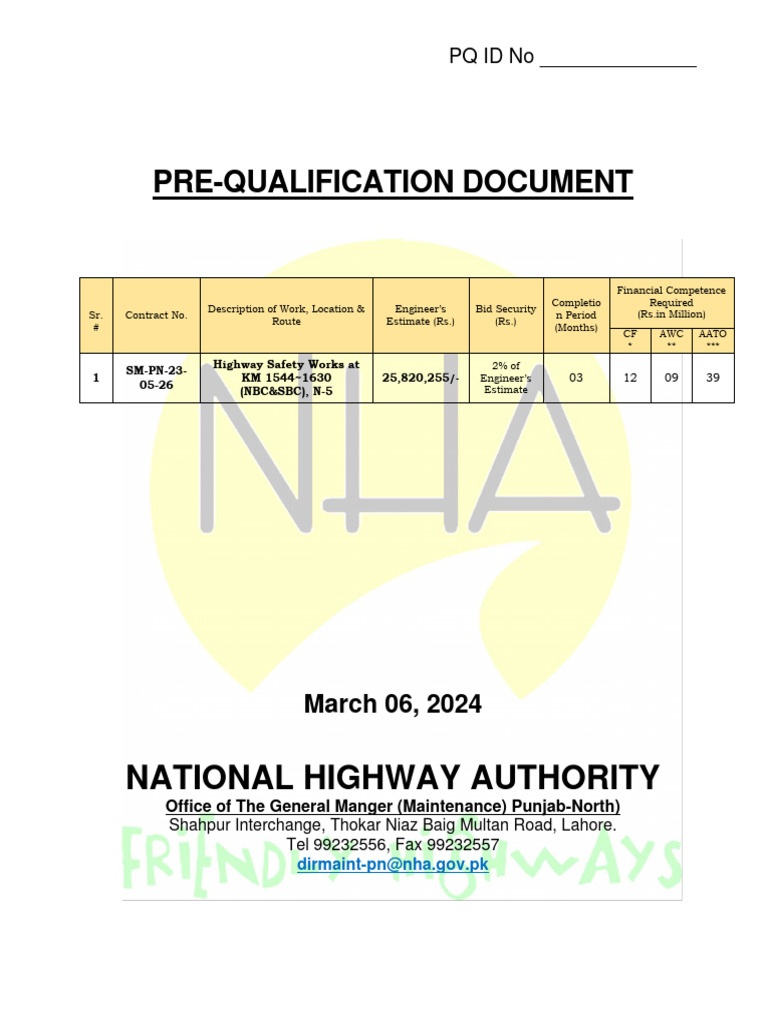 Pre Qualification Document | PDF | Joint Venture | Notary Public