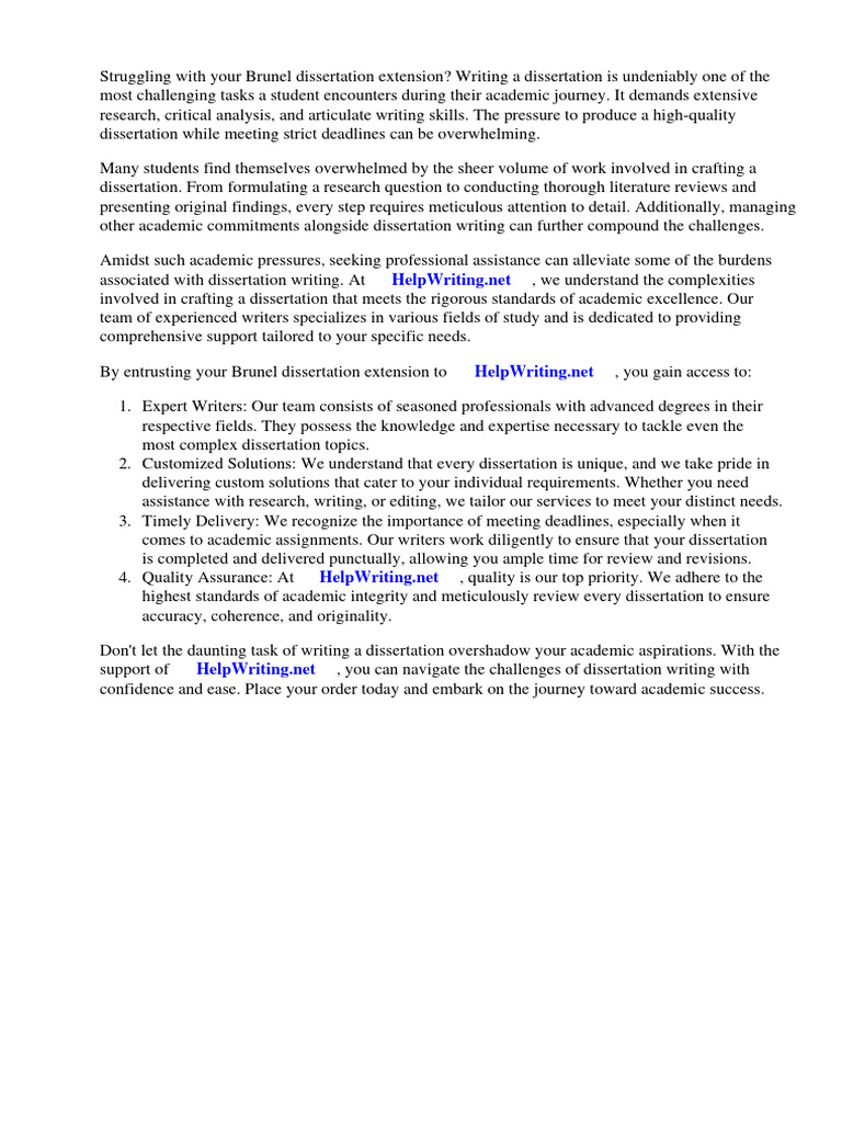 Brunel Dissertation Extension | Download Free PDF | Thought | Psychology