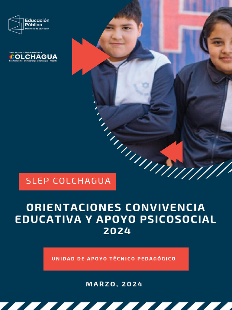 Orientaciones Convivencia Educativa y Apoyo Psicosocial 2024 - UATP - SLEP Colchagua | PDF ...