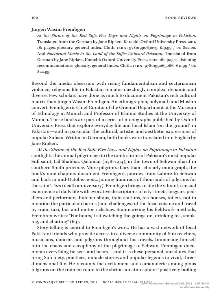 Sufi Pilgrimage and Music in Pakistan | PDF | Sufism | Shrine