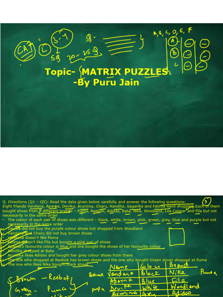 Matrix Puzzles | PDF | Adidas | Shoe