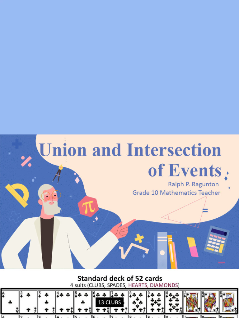 Union and Intersection of Events in Probability | PDF | Probability ...