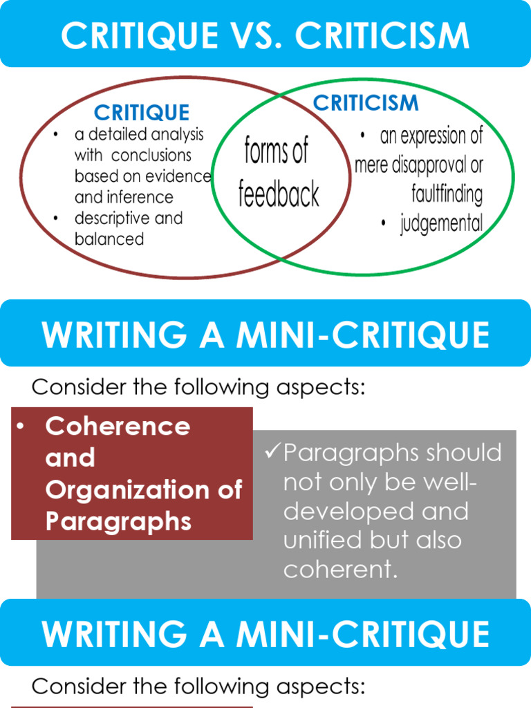 Mini Critique Notes | PDF | Career & Growth