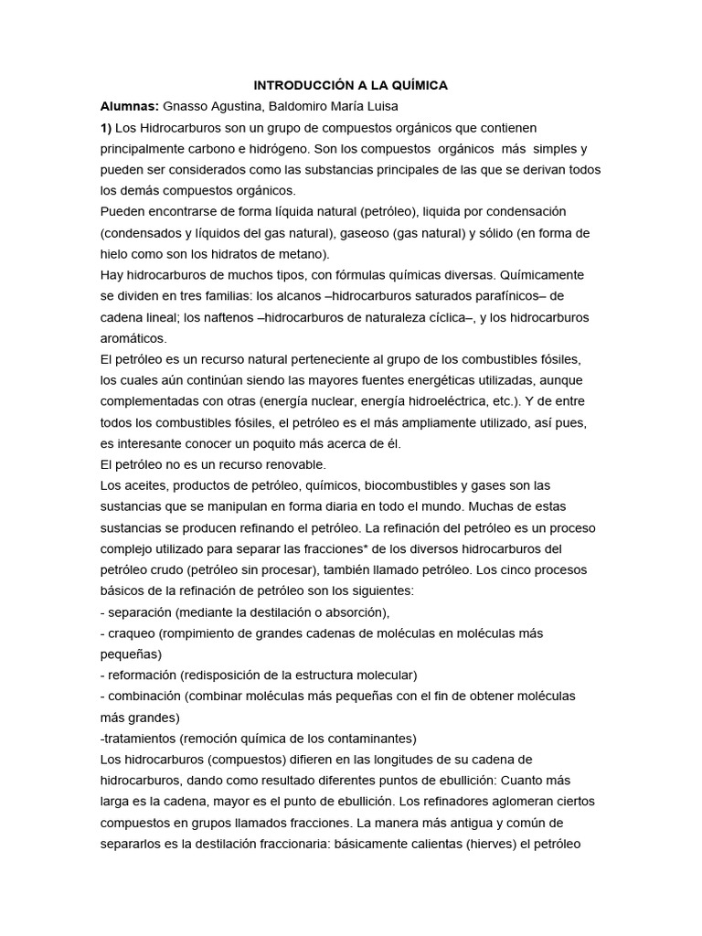 Introducción A La Química | PDF