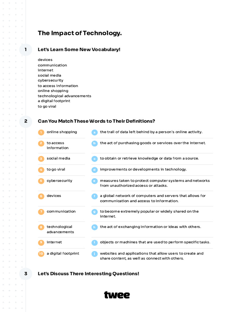 Twee - The Impact of Technology. | PDF | Internet | Social Media