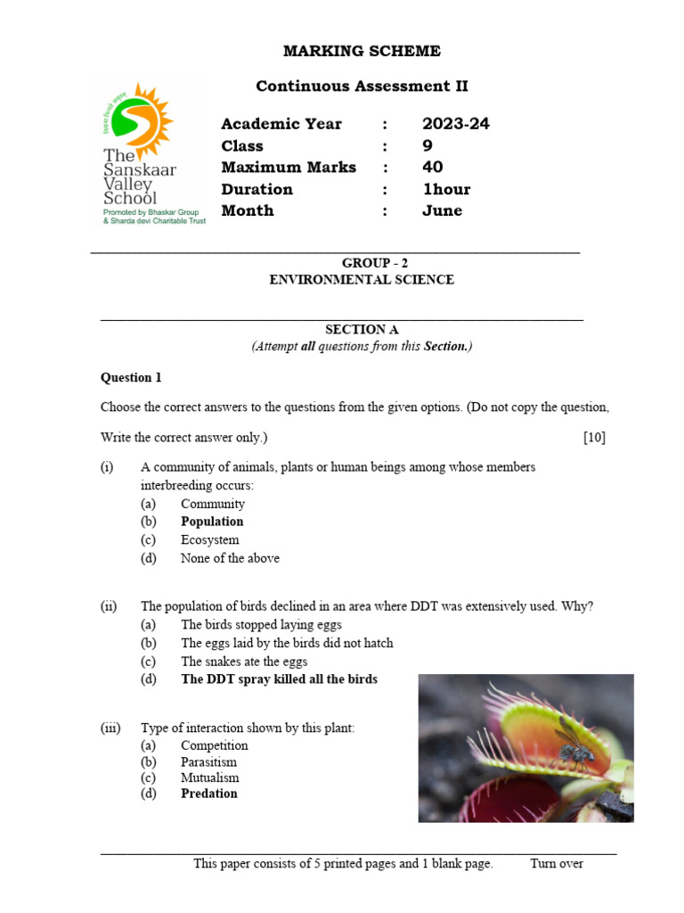 MK Evs 9 CA 2 New | PDF | Food Web | Ecology