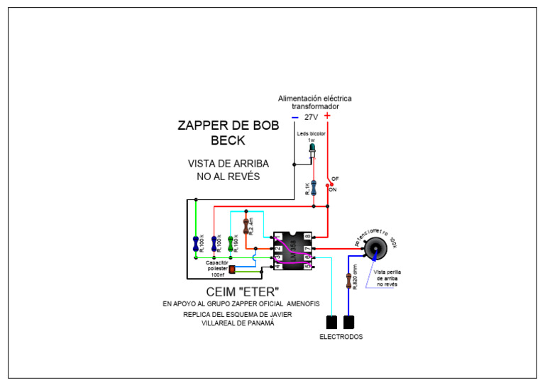 Zapper de Bob Beck Plano Javier Villarreal | PDF | Ingenieria Eléctrica ...