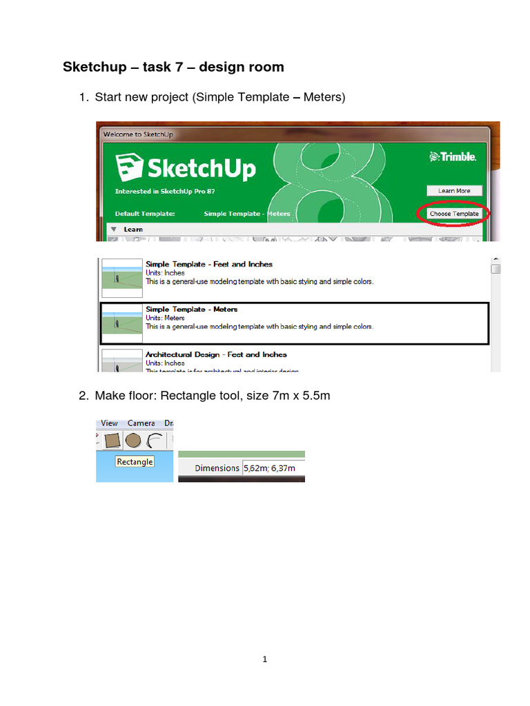 3 - SketchUp Exercises Part 2 | PDF