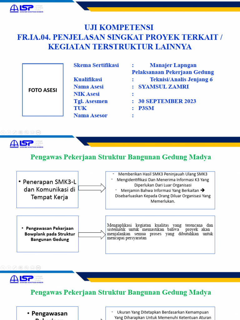 Contoh PPT Jenjang 6 Syamsul Zamri | PDF