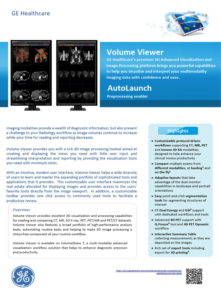 Volumeviewer Pds Data-Sheet Av Glob DOC1460639 | PDF | Ct Scan ...