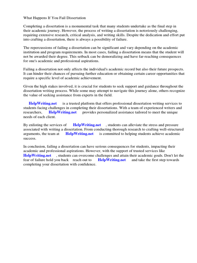 What Happens If You Fail Dissertation | PDF | Thesis | Plagiarism