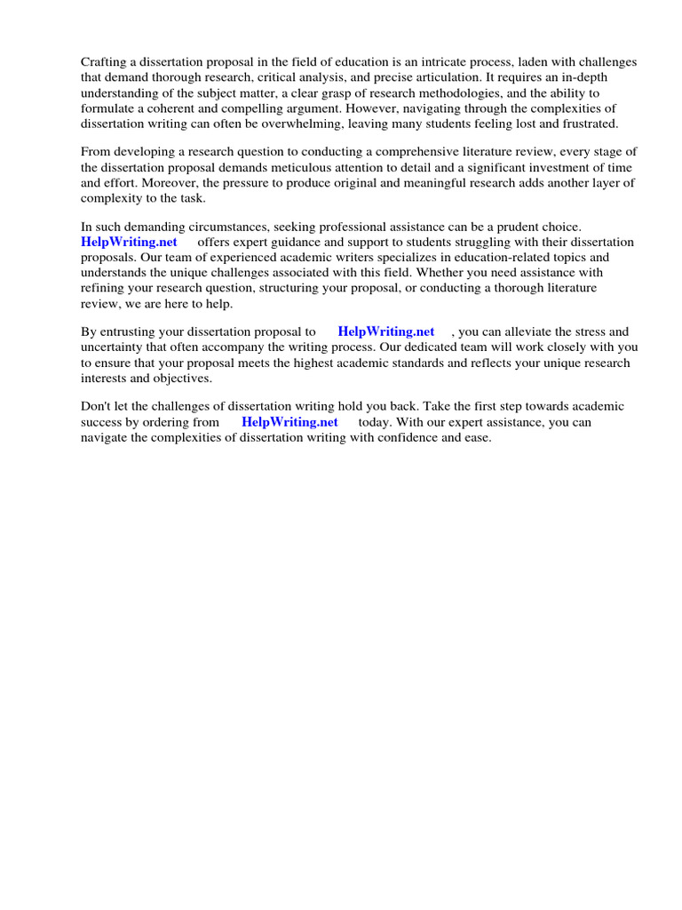 Sample Dissertation Proposal Education | PDF | Thesis | Franchising