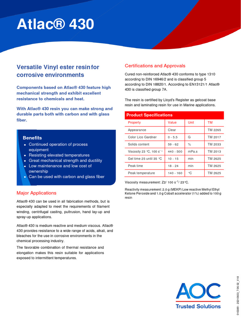 Atlac 430 AOC-konverteret - 1 | PDF | Materials Science | Building ...