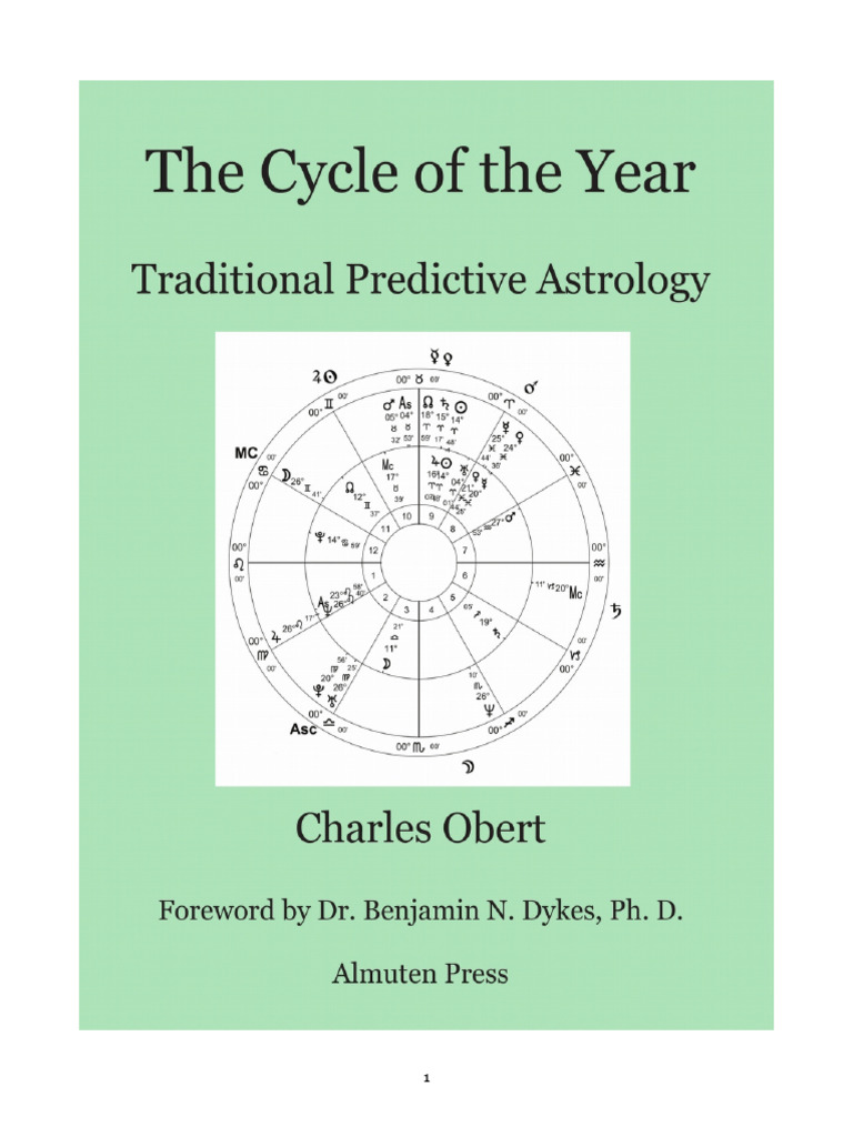 Charles Obert - The Cycle of The Year - Traditional Predictive Astrology | PDF | Planets In ...