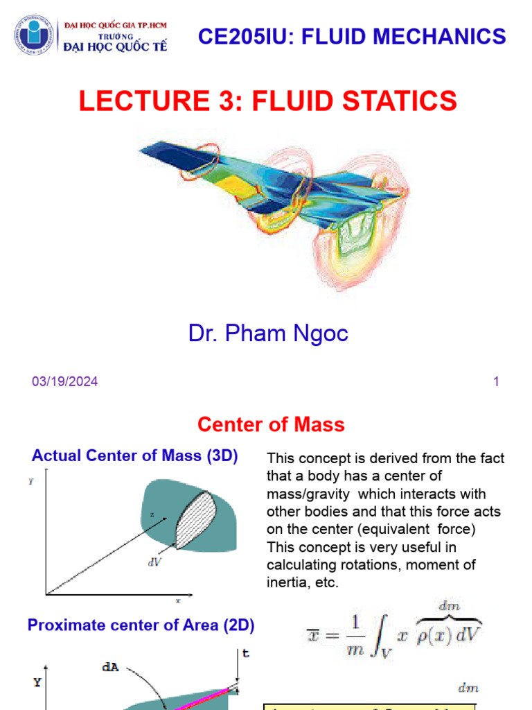 Lecture 3 Fluid Statics 2 Pdf Force Pressure