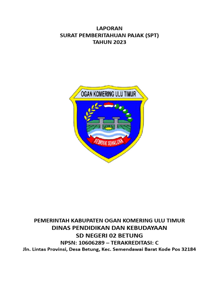 Laporan SPT 2023 | PDF