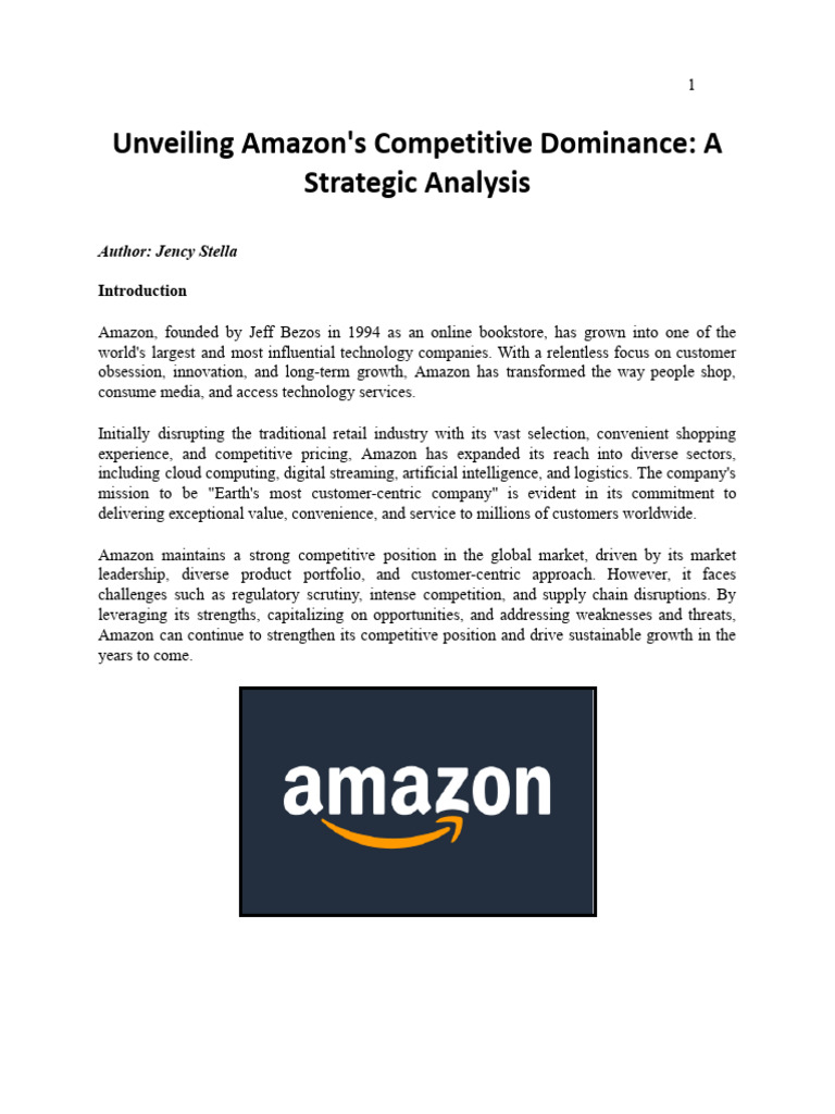 Competitive Position Assignment | PDF | Analytics | E Commerce