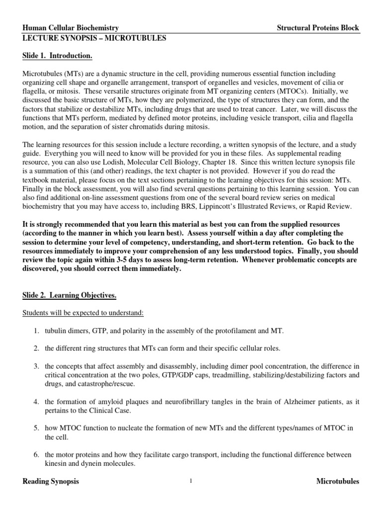 Understanding Microtubules in Cells | PDF | Microtubule | Cell Anatomy