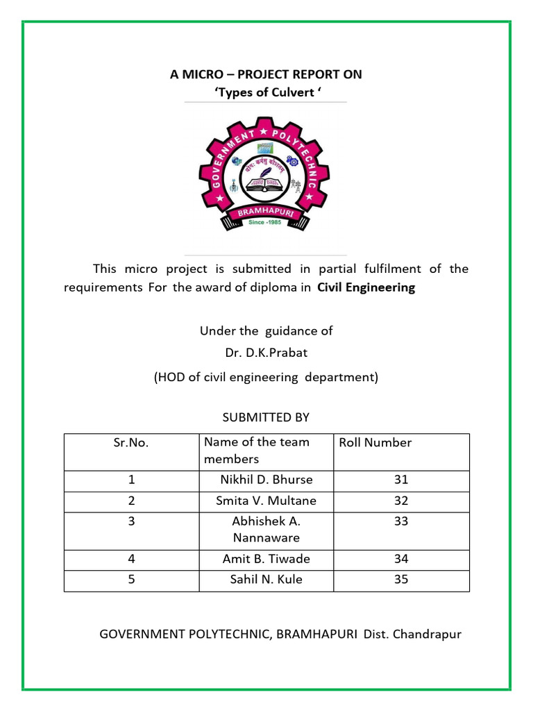 Rbe Micro Project | Download Free PDF | Pipe (Fluid Conveyance) | Concrete