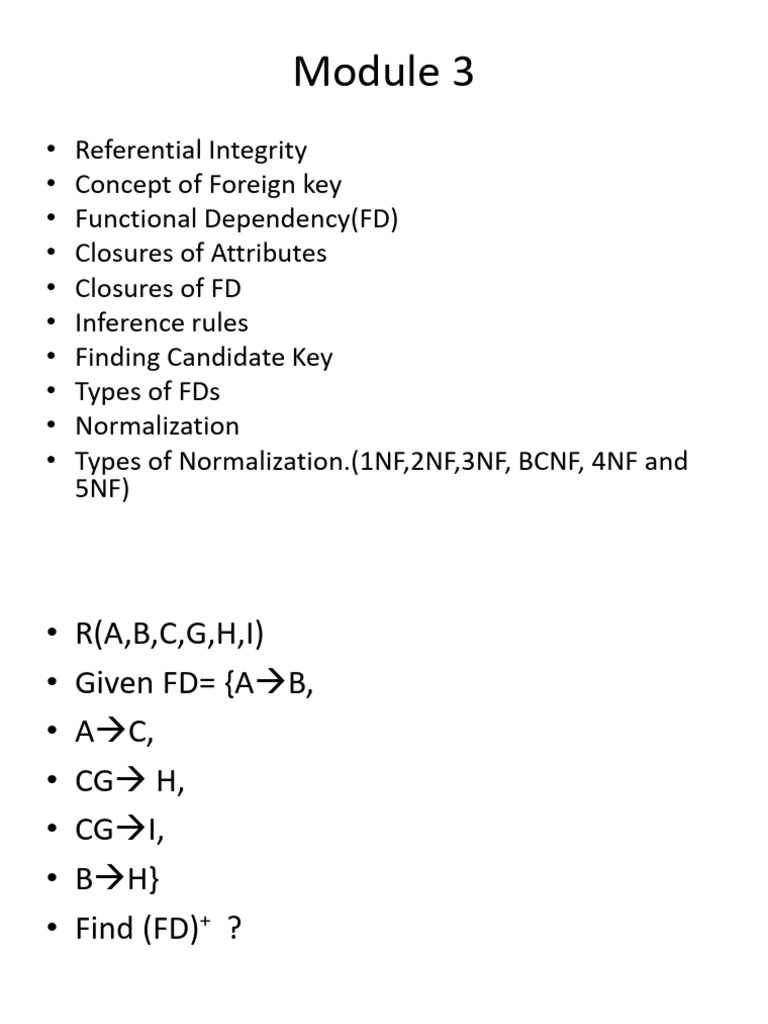 Normalization I Module 3 Pdf Data Management