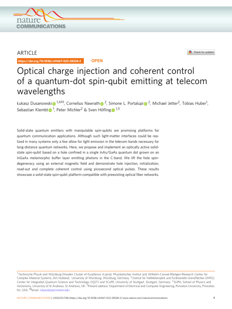 Optical Charge Injection and Coherent Control of A Quantum-Dot Spin ...