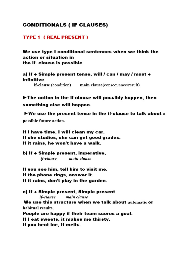 KEY===CONDITIONALS | PDF | Grammar | Linguistics