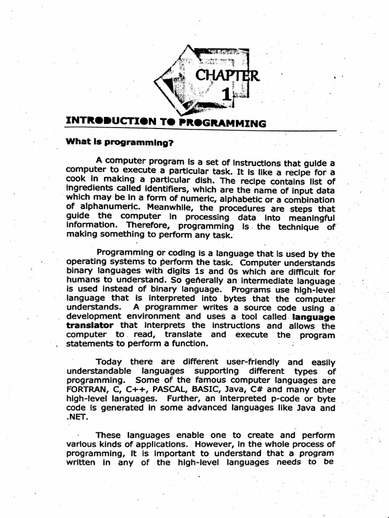 Intro To Programming Pdf