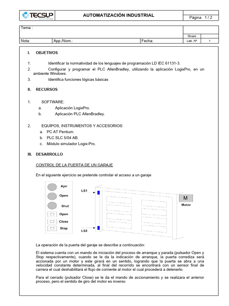 Lab 04 Funciones Logicas Basicas | PDF | Automatización | Controlador lógico programable