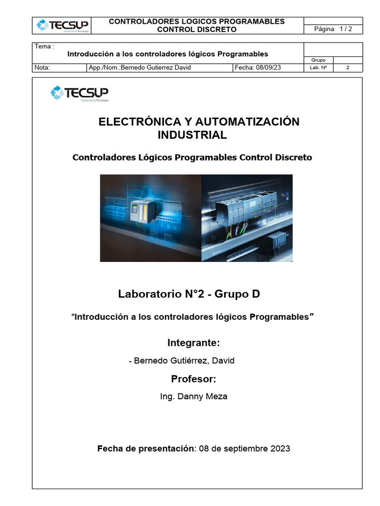 Introducción a Controladores Lógicos | PDF | Controlador lógico ...