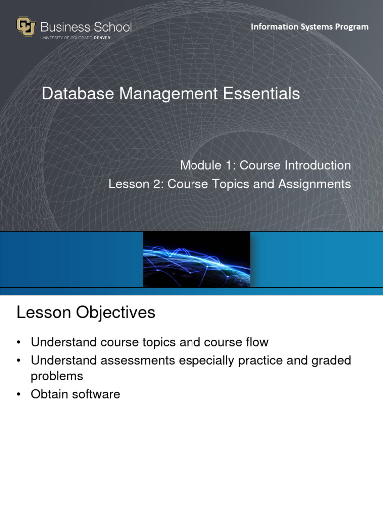 fXdsAMIIT2m3bADCCK9pJQ Course1Module01Lesson2 | PDF | Databases | Relational Model