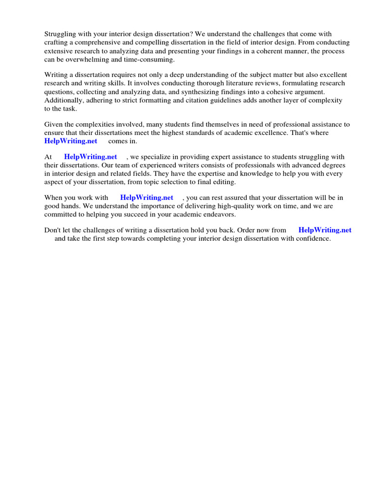 Interior Design Dissertation PDF | PDF | Thesis | World Wide Web
