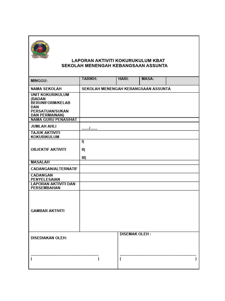 Laporan Kbat Kokurikulum 2024 | PDF