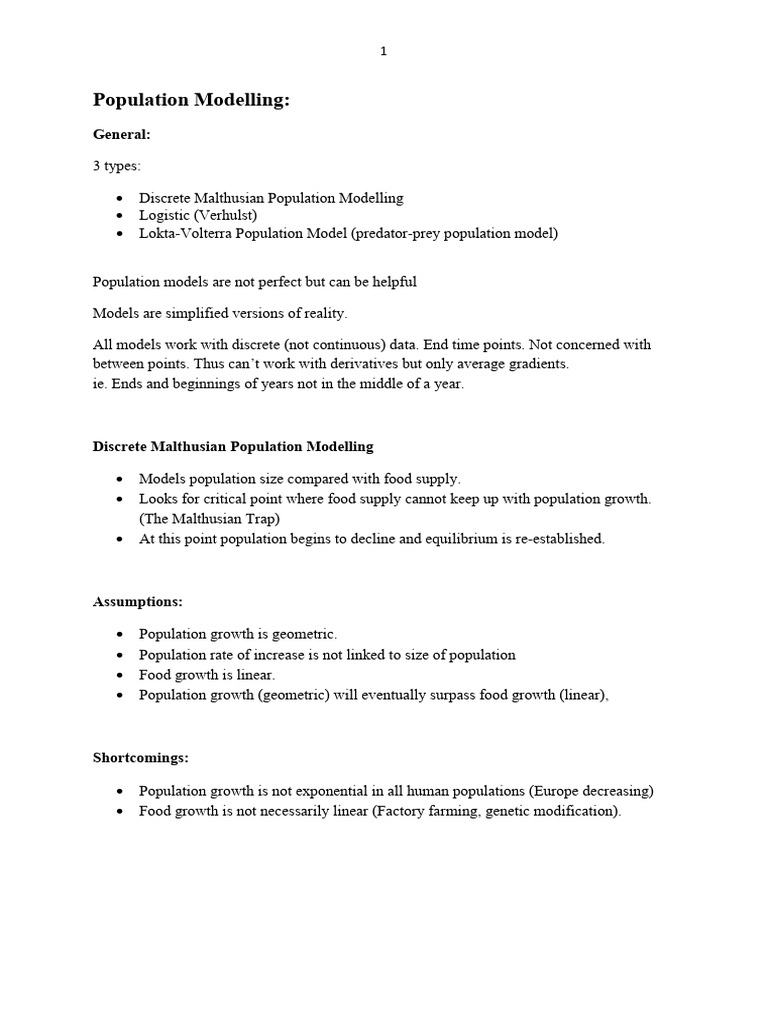 Population Modelling Workbook 2020 | PDF | Logistic Function | Predation
