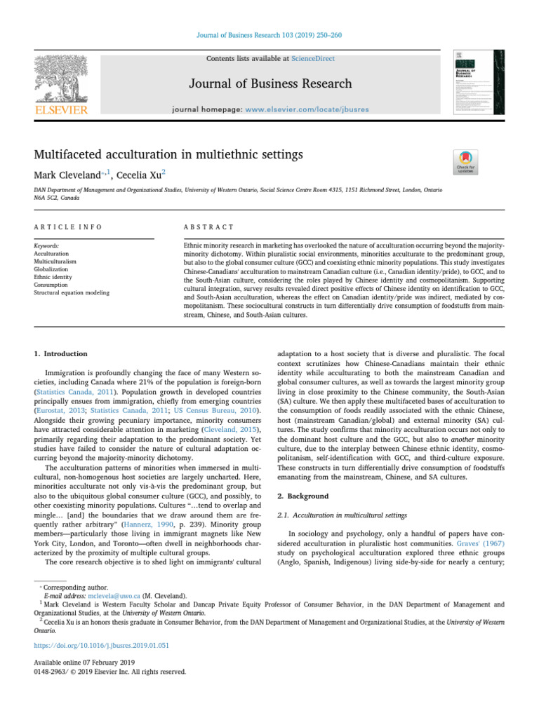 pdf multi facet | PDF | Identity (Social Science) | Multiculturalism