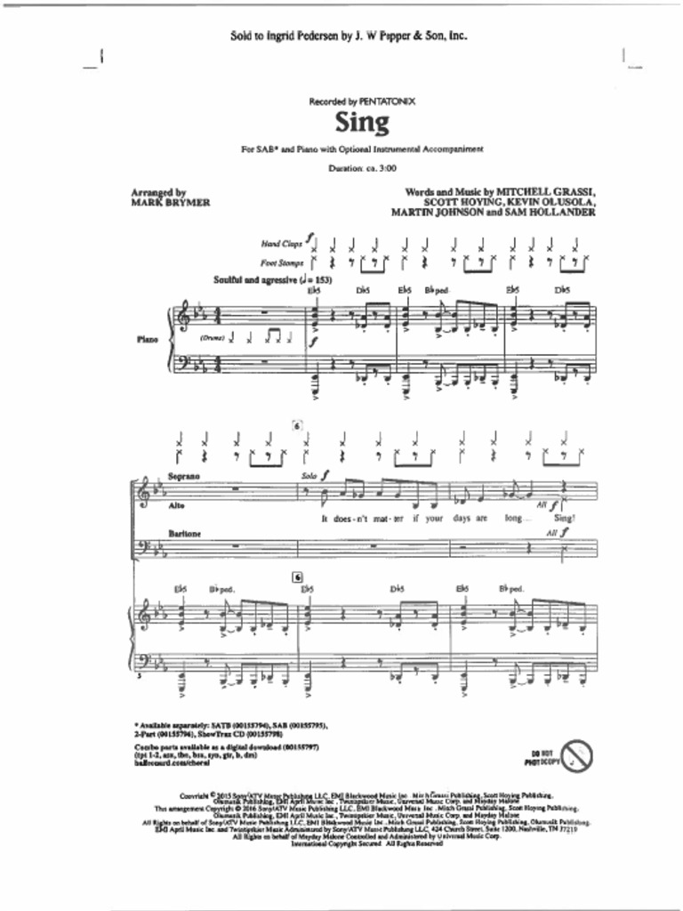 Sing | PDF