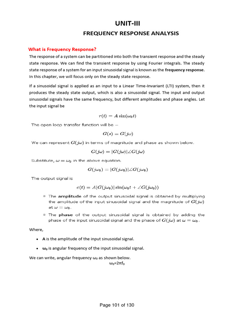 CS Unit-3 | PDF | Resonance | Control Theory