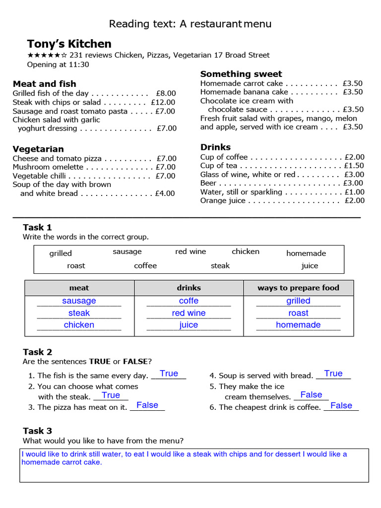 A Restaurant Menu Héctor Fernández Ruíz | PDF | Drink | Salad